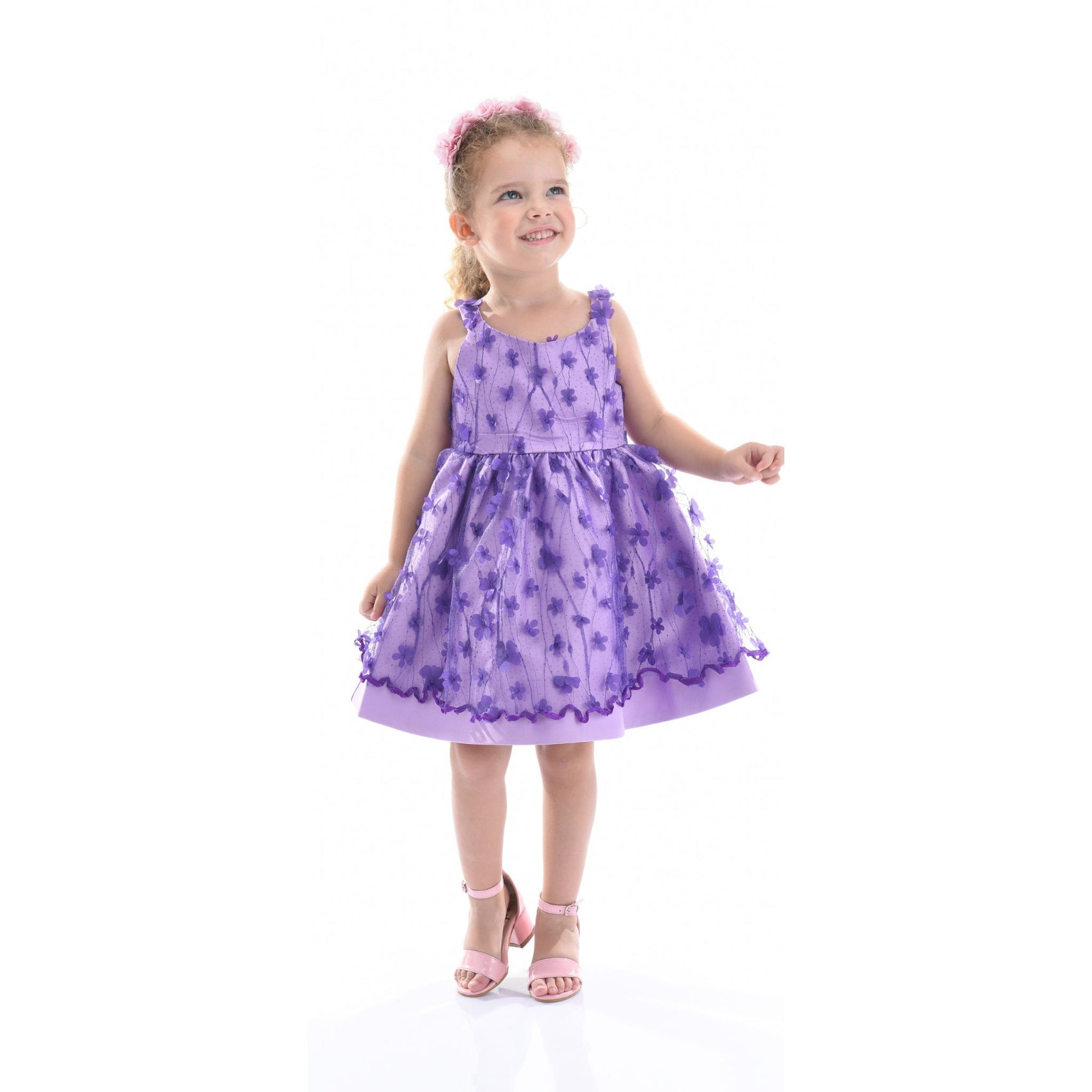 Purple Ravine Floral Dress - Tulleen.com