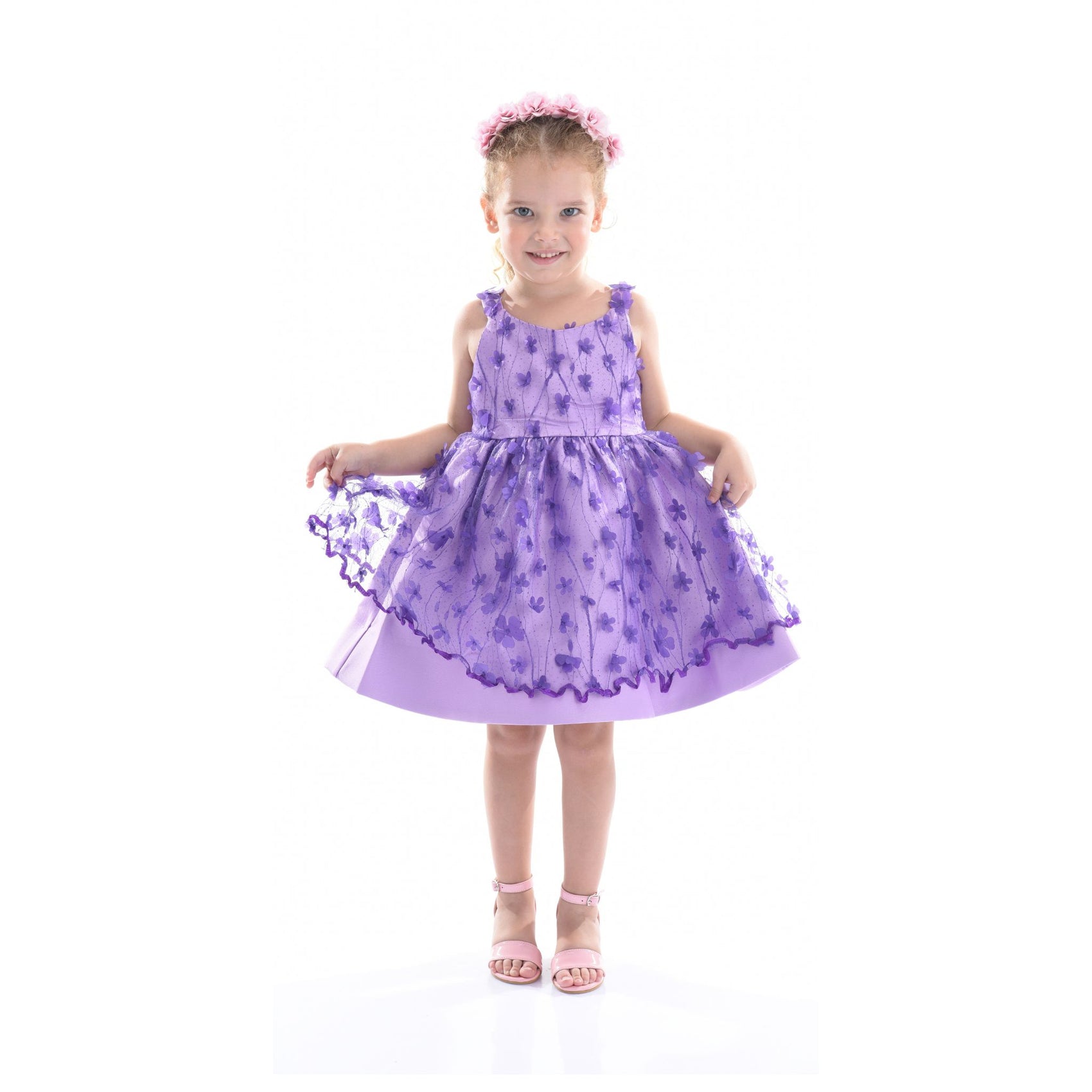 Purple Ravine Floral Dress - Tulleen.com